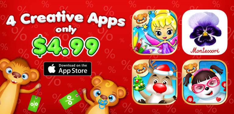 Get best Creative Christmas Apps - Now Only $4.99 | 123 Kids Fun Apps