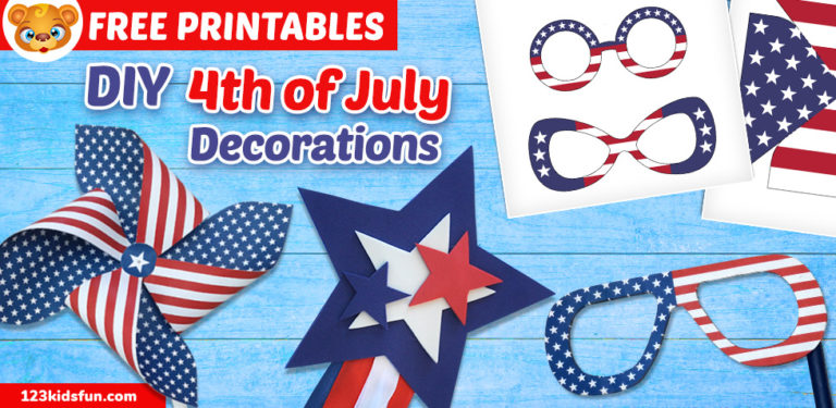 DIY - 4th of July Decorations with Free Printables | 123 Kids Fun Apps