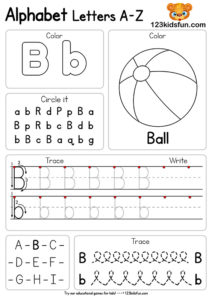 Free Alphabet Practice A-Z Letter Worksheets for Kids | Printable