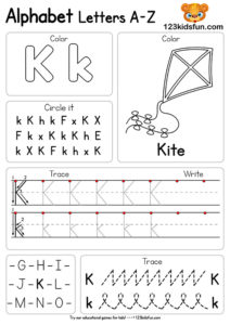 Free Alphabet Practice A-Z Letter Worksheets for Kids | Printable