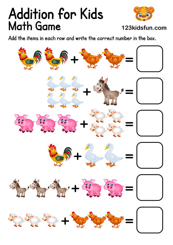 21+ FREE Kindergarten Addition Worksheets