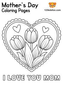 Free Printable Mother’s Day Coloring Pages and Mother’s Day Cards for ...