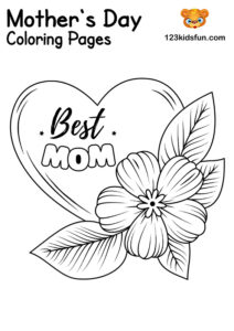 Free Printable Mother’s Day Coloring Pages and Mother’s Day Cards for ...